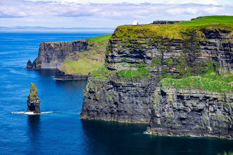 Great View of Cliffs of Moher in County Clare, Ireland, in a Sunny Day ...