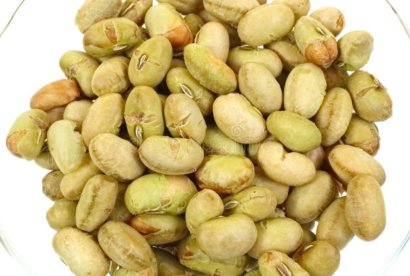 Soybeans Dried and Roasted in Glass Stock Image - Image of white ...