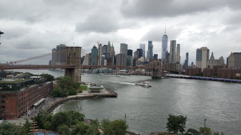 The Great View of Manhattan and Brooklyn Bridge Editorial Photography ...
