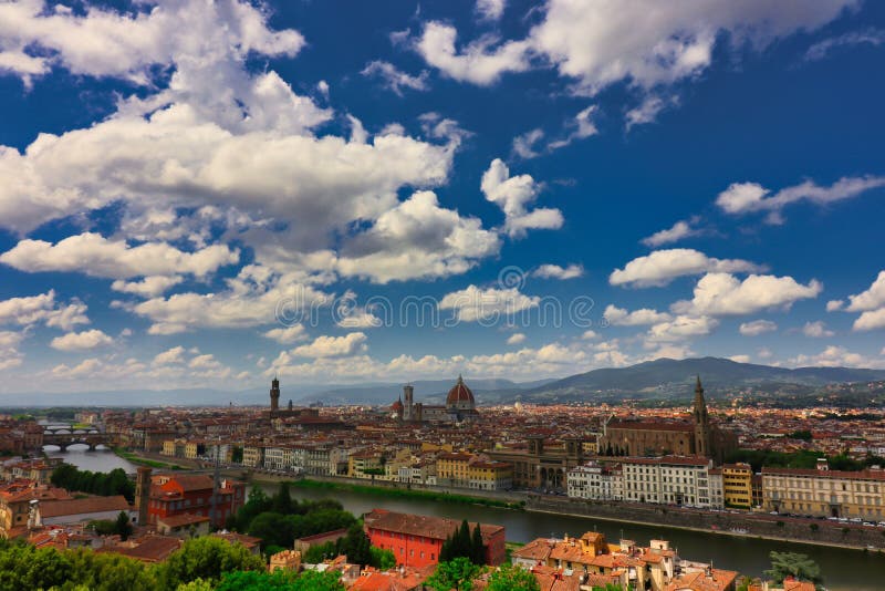 A Great View Over Florence in Italy Stock Photo - Image of church, city ...