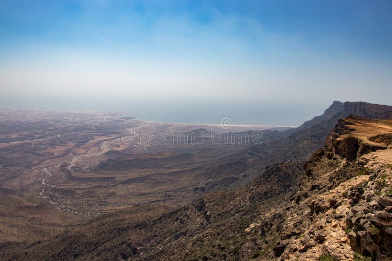 Great View Point Jabal Samhan Near Salalah in Oman Stock Image - Image ...