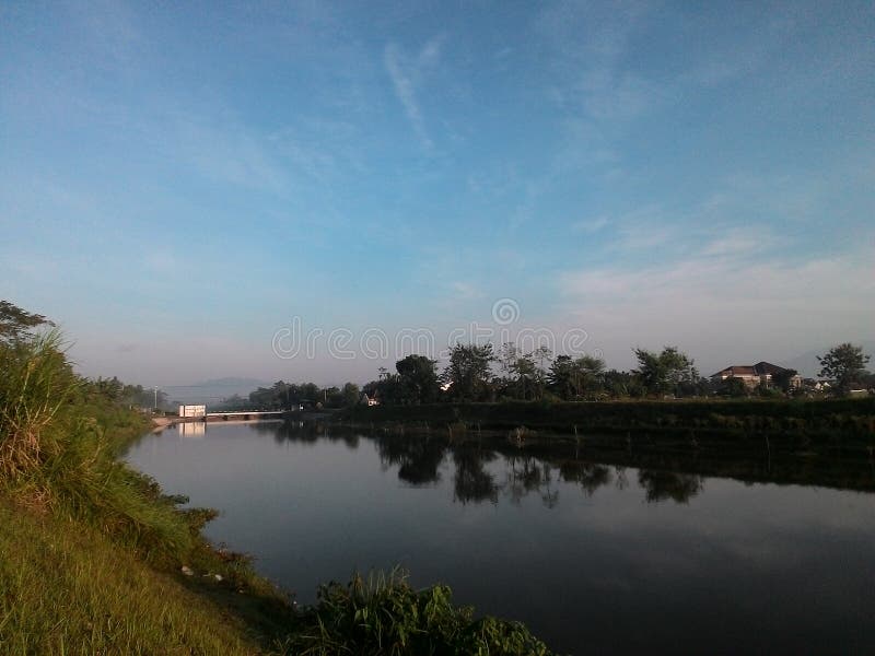 Great View of the River in the Morning Stock Image - Image of great ...