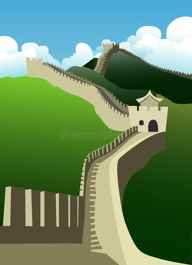 Cartoon Great Wall China Stock Illustrations – 640 Cartoon Great Wall ...