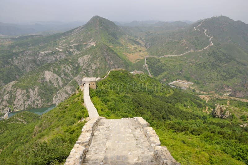 Chinese Dragon(Great Wall) stock photo. Image of golden - 15276680