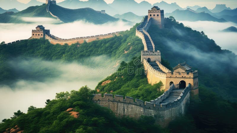 The Great Wall China - Amazing Illustration Stylish and Eyecatching ...