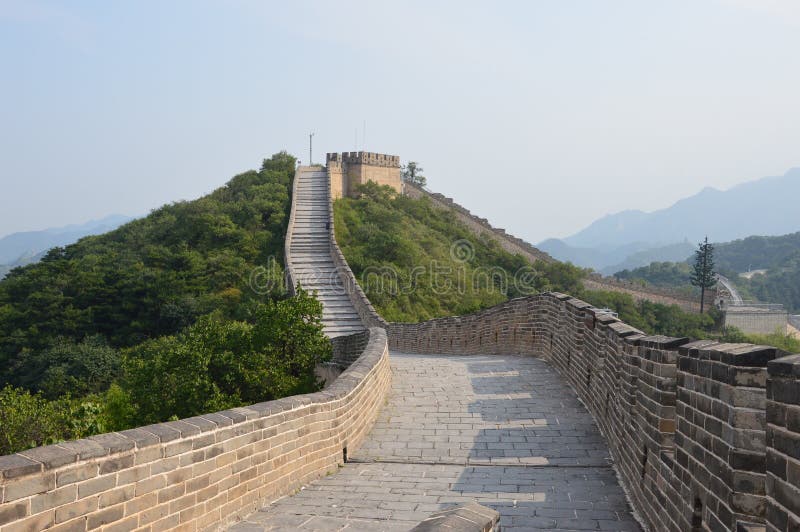 Great Wall of China Guard Towers Stock Photo - Image of elegant ...