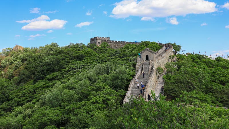 Great Wall of China, Mutianyu Section Stock Image - Image of mountain ...
