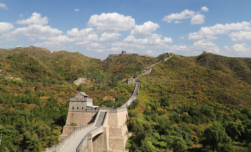 Great Wall of China, North of Beijing Stock Photo - Image of brick ...