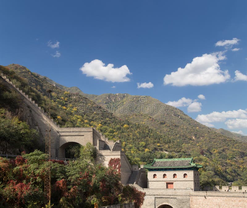 Great Wall of China, North of Beijing Stock Photo - Image of fort ...