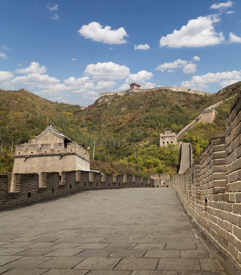 Great Wall of China, North of Beijing Stock Image - Image of oriental ...