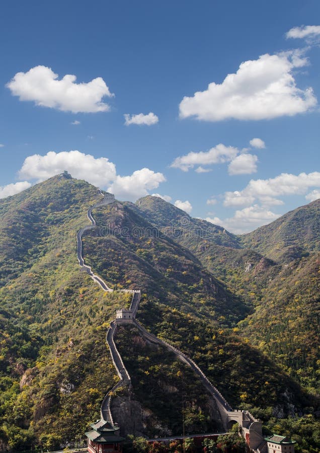 Great Wall of China, North of Beijing Stock Image - Image of asian ...