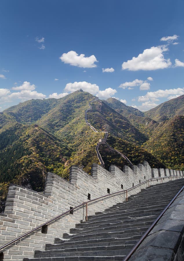 Great Wall of China, North of Beijing Stock Image - Image of fort ...