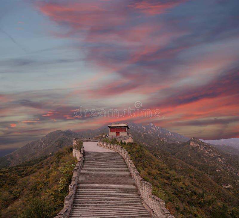 Great Wall of China, North of Beijing Stock Photo - Image of history ...