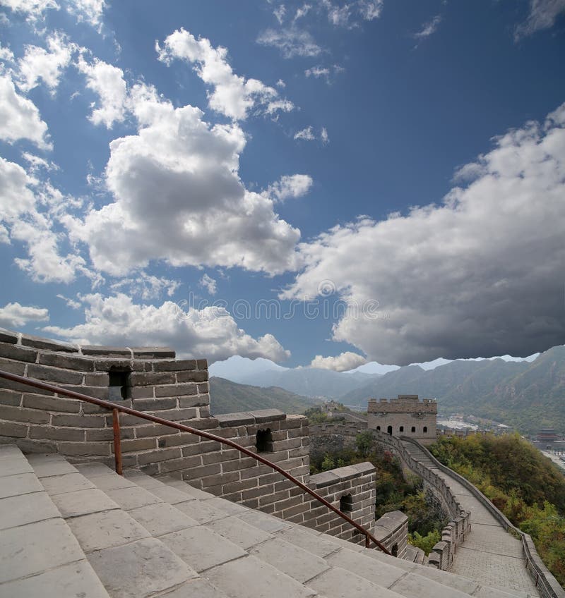 Great Wall of China, North of Beijing Stock Image - Image of oriental ...