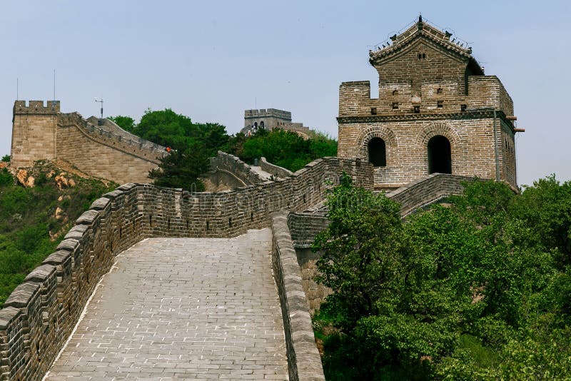 Great Chinese Wall In The Spring Stock Photo - Image of historic ...