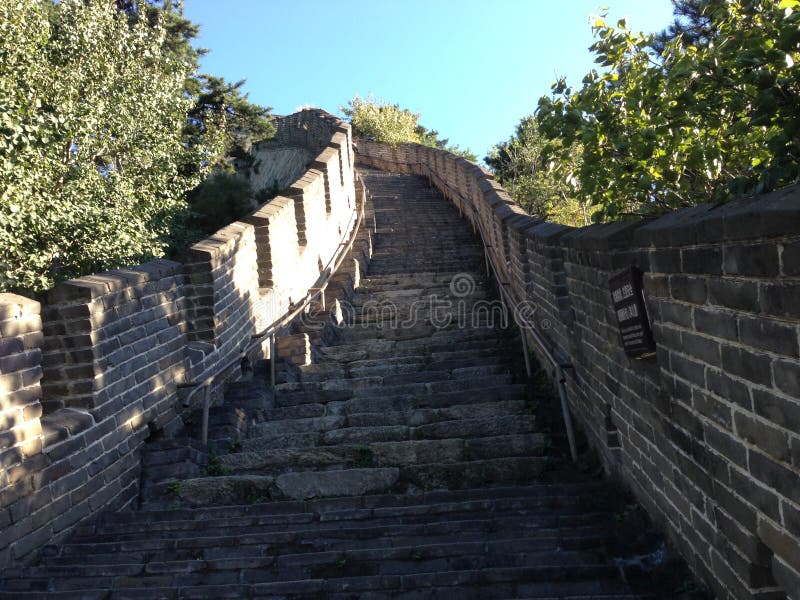 The Great Wall of China stock photo. Image of steep, china - 73842946