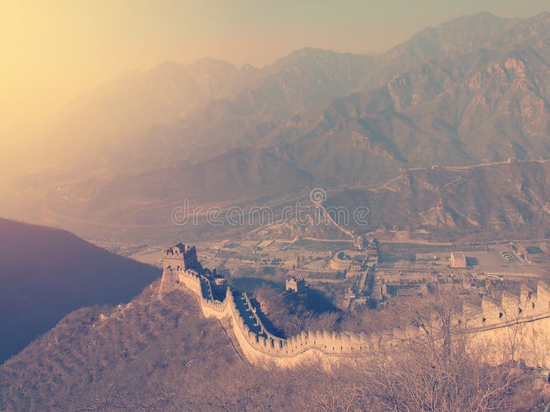 Great Wall of China stock photo. Image of hill, landmark - 83576444