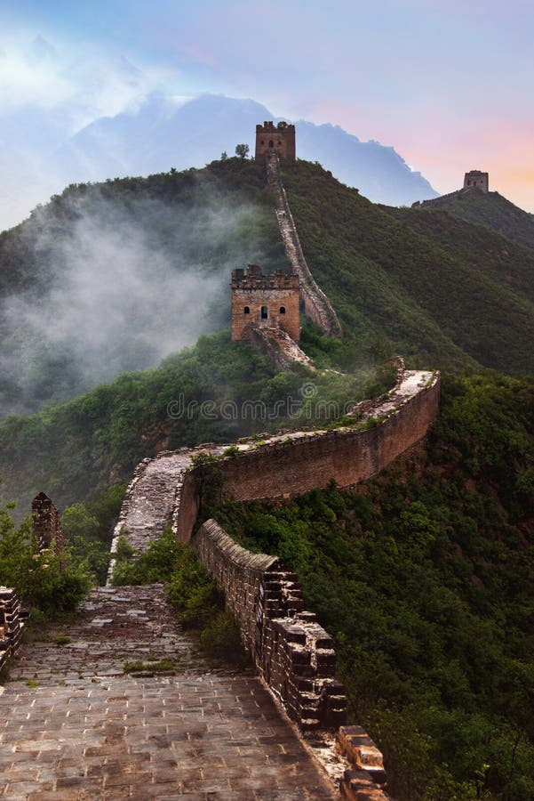 The Great Wall of China: 7 Wonder of the World Stock Image - Image of ...