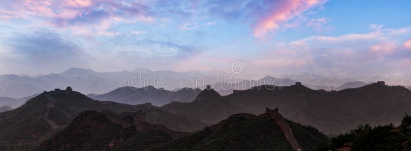 The Great Wall of China: 7 Wonder of the World Stock Image - Image of ...