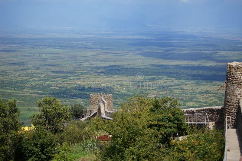 Great wall of Georgia stock image. Image of homes, district - 21043305