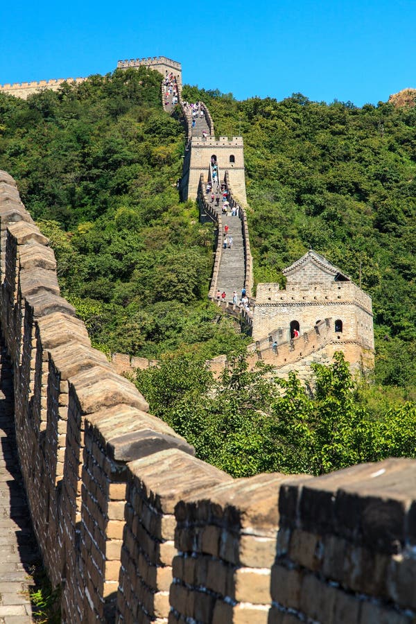 Great Wall Near Beijing in China Stock Image - Image of architecture ...