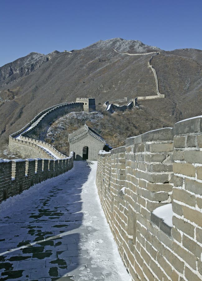 Great Wall, Peking stock image. Image of elevation, winter - 2987487
