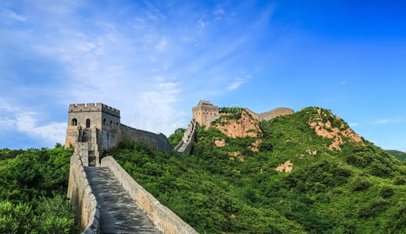 The Great Wall scenery stock image. Image of hebei, length - 68859561