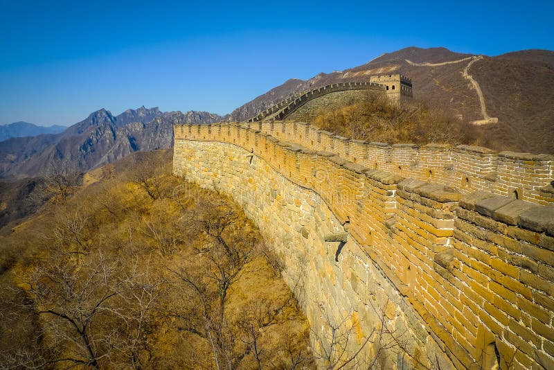 Great Wall side stock image. Image of china, barrier - 48142149