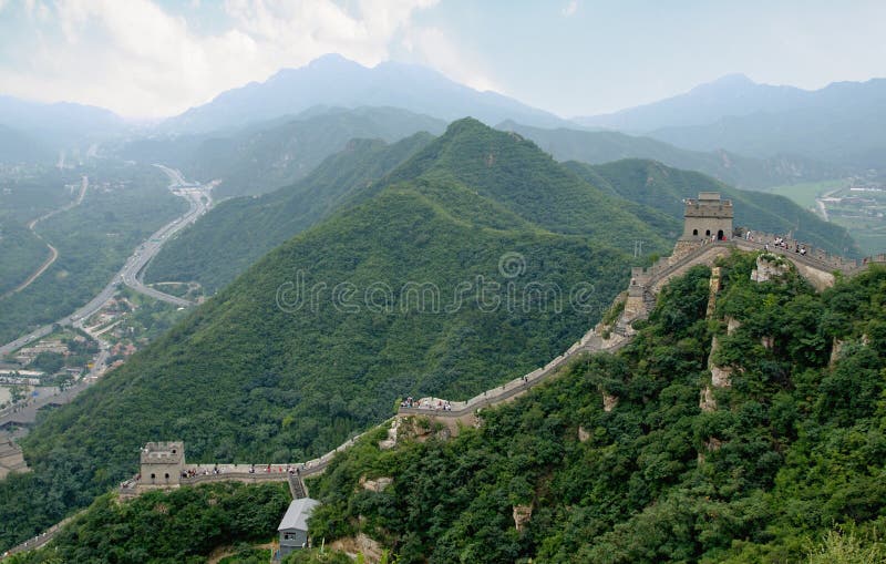 Great Wall. Side view stock photo. Image of china, mongolia - 11102874