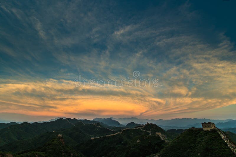 The Great Wall stock image. Image of hill, panorama, hilltop - 38808477