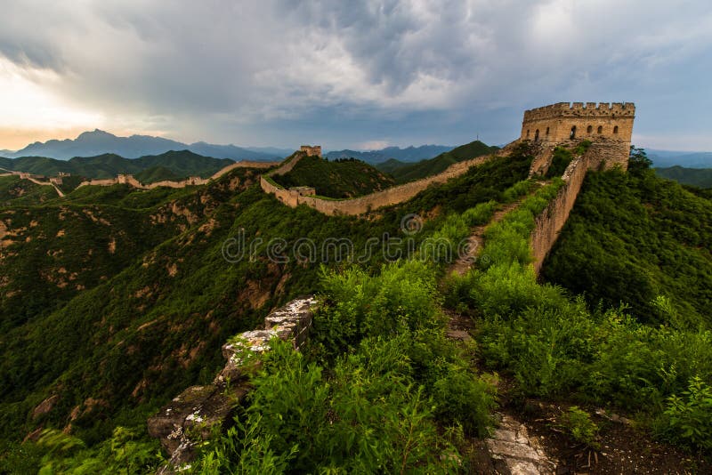 The Great Wall stock image. Image of outcrop, china, landscape - 38812771