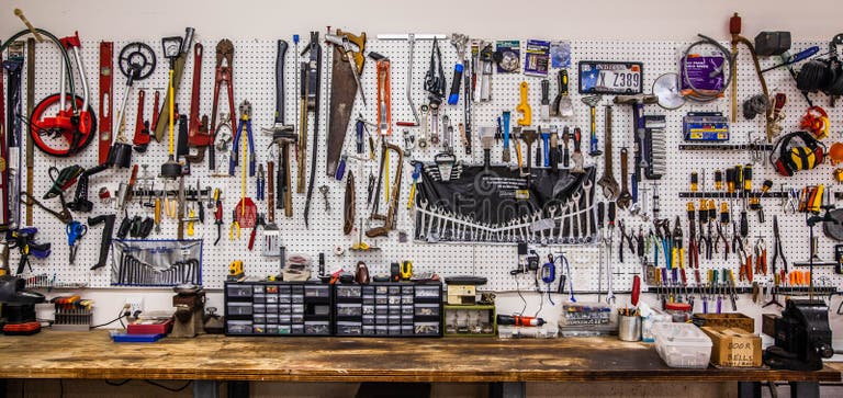 The Great Wall of Tools stock image. Image of wrench - 93771585