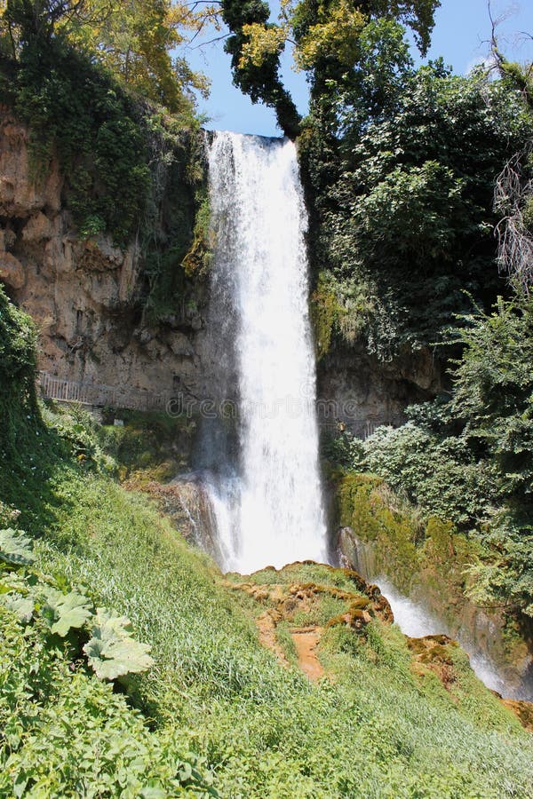 Great Waterfalls and Waterfall Park of Edessa Greece Stock Photo ...