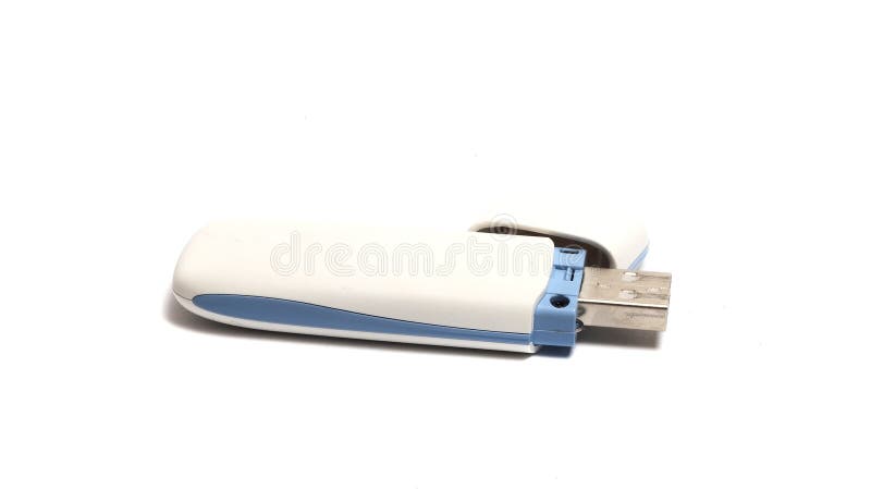 Great White USB Flash Drive on a White Background Stock Image - Image ...