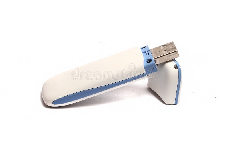 Great White USB Flash Drive on a White Background Stock Image - Image ...
