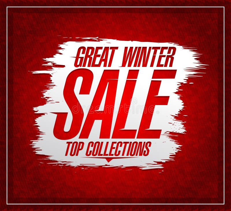 Great Winter Sale, Top Collections, Web Banner Template Stock Vector ...