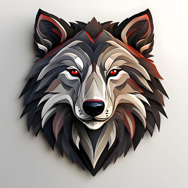 Grey Wolf Logo stock illustration. Illustration of cartoon - 318480549