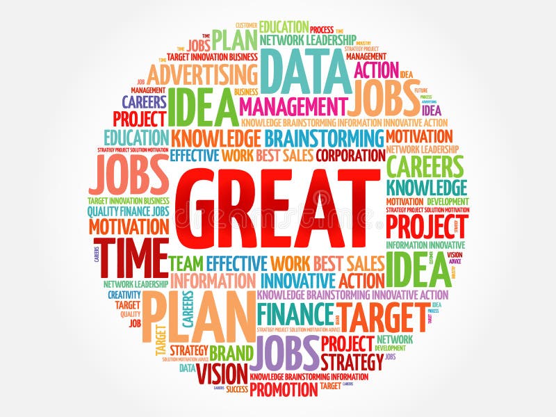 Great Job Word Cloud Laptop Shows Praise Appreciation or Approval Stock ...