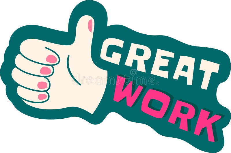 Great Work School Sticker stock vector. Illustration of good - 285102261