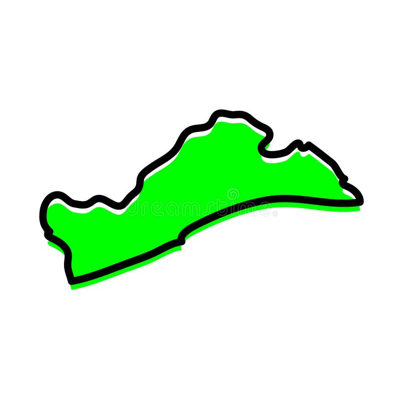 Greater Accra Region of Ghana Vector Map Graphic Stock Vector ...