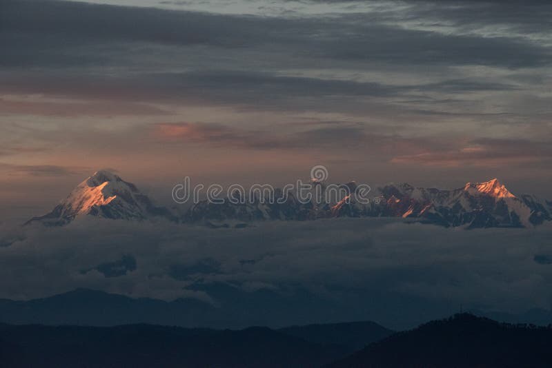 The greater Himalayas stock photo. Image of satkhol - 228734748