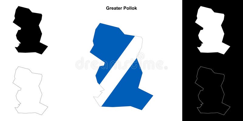 Pollok Outline Map Stock Illustrations – 1 Pollok Outline Map Stock ...