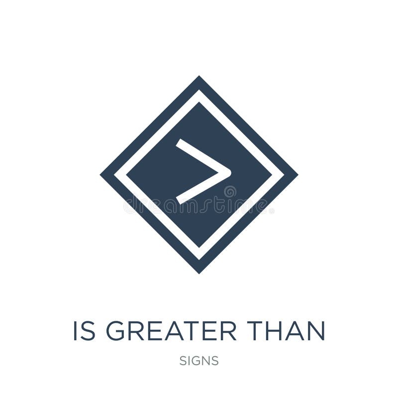 Is Greater Than or Equal To Icon in Trendy Design Style. is Greater ...