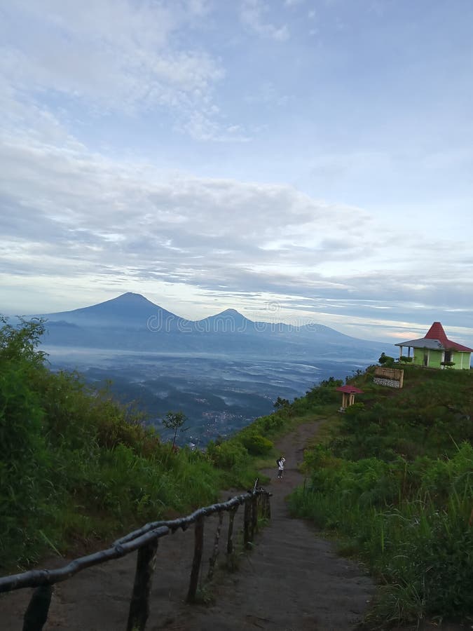 The Greatest View of Andong Mountain in Indonesia Stock Image - Image ...