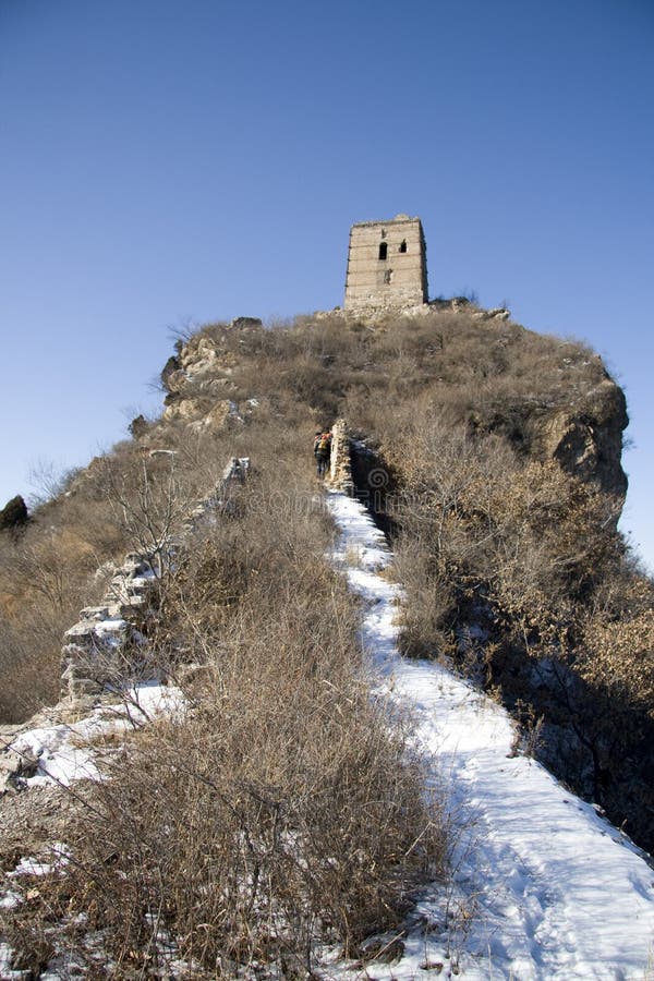 Greatwall stock image. Image of greatwall, snow, bataling - 7465183