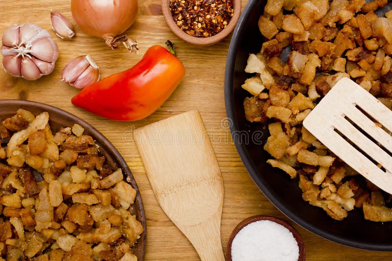 Greaves of fat stock photo. Image of digifoodstock, cooking - 63859582