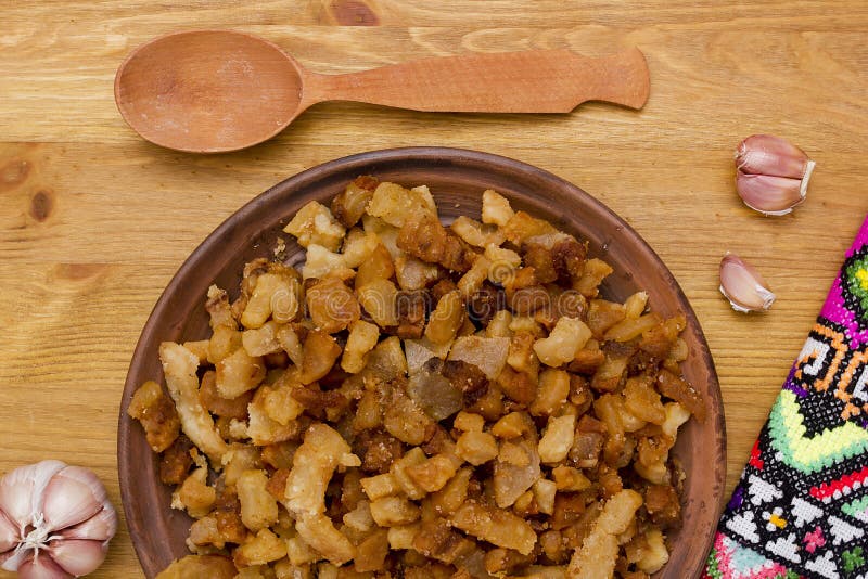 Greaves of fat stock image. Image of fattening, ornament - 64375489