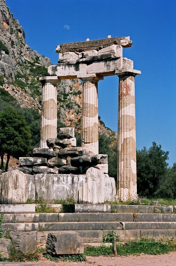 Grecia, Templo De Afina, Delphi. Foto de archivo - Imagen de antiguo ...
