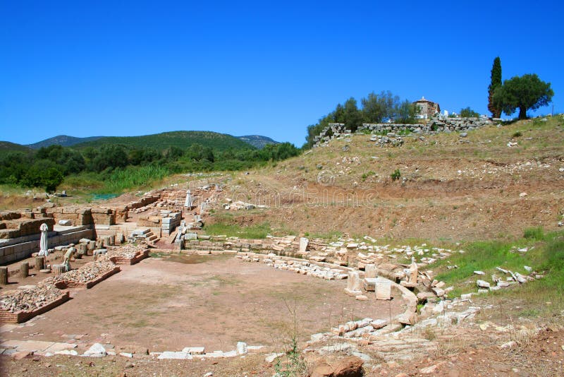 Ancient Megalopolis at Arkadia, Greece Stock Image - Image of ...