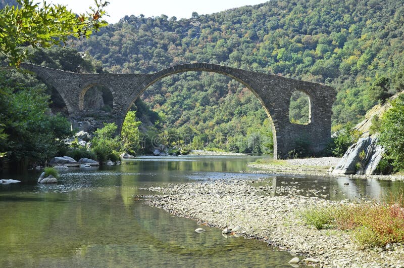 Greece, ancient bridge stock image. Image of thrace, ancient - 78989527